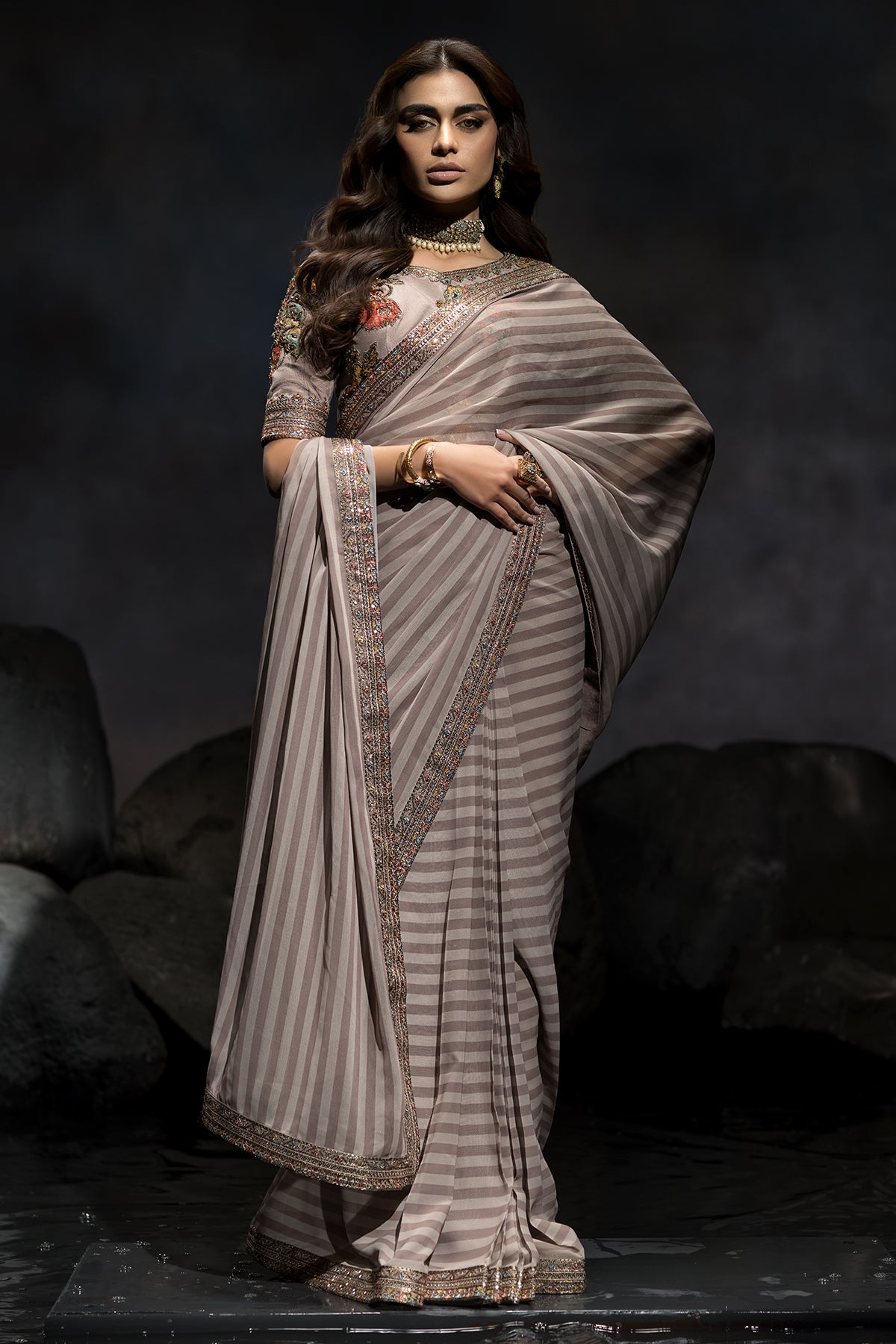 3-PC Unstitched Premium Saree Collection CSS6-06 – House Of Charizma